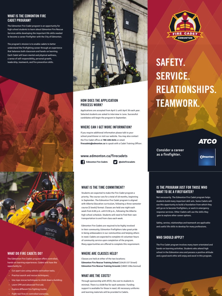 Fire Cadet Recruitment Brochure | PDF | Firefighter | Curriculum