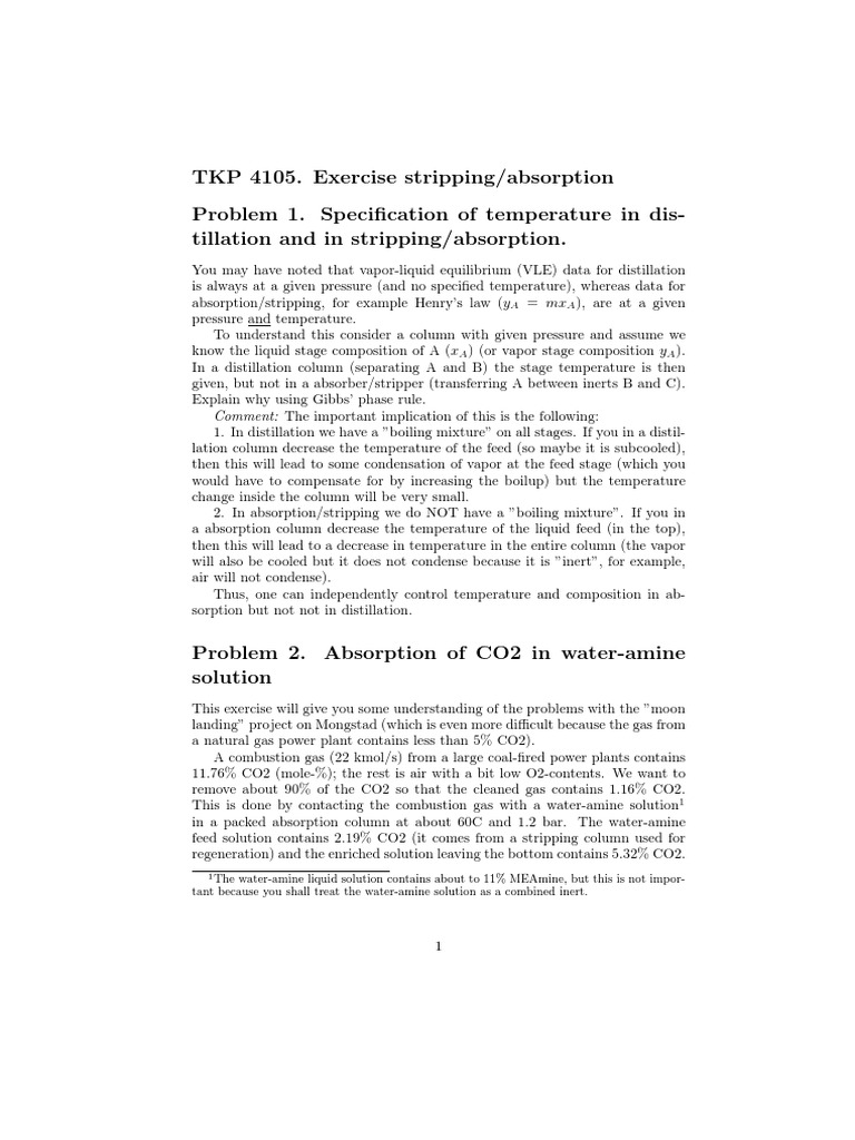 Exercise6 Stripper Solution | PDF | Distillation | Statistical Mechanics