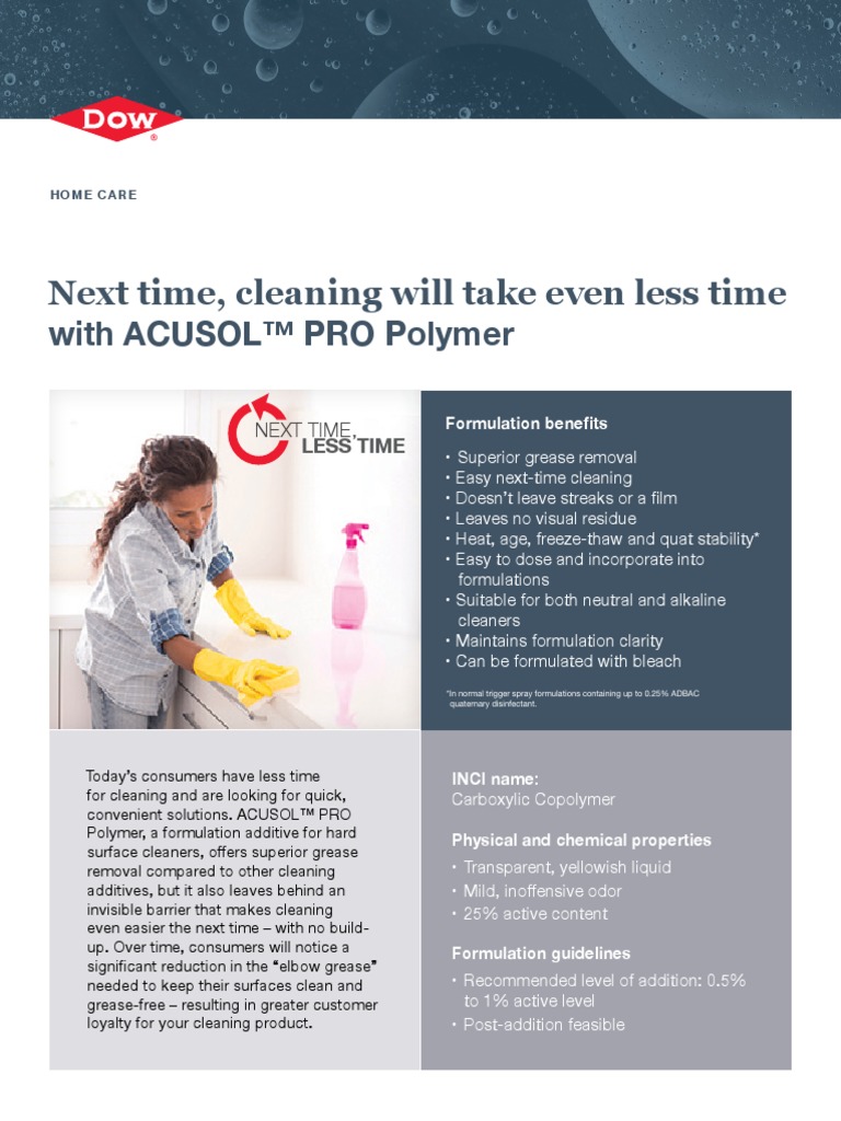 27 2161 01 Acusol Pro Polymer Product Guide | PDF | Chemical Substances ...