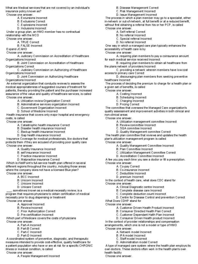 What are medical services not covered by insurance known as | PDF ...