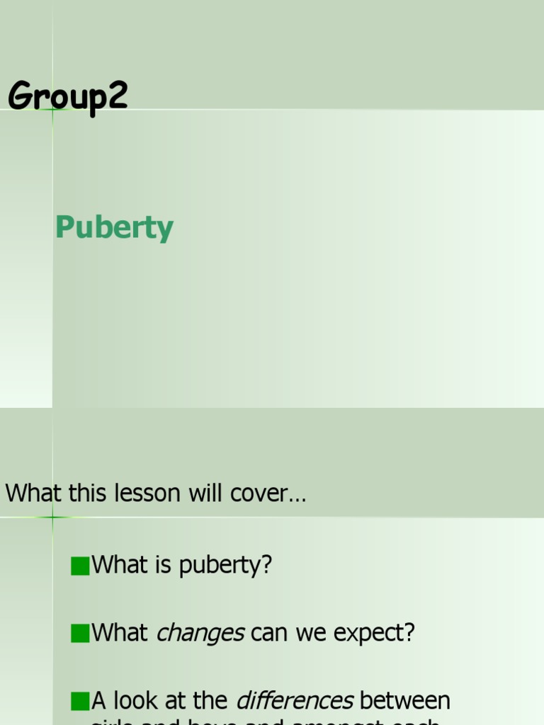 Powerpoint Puberty Part 1 Puberty Body Changes Differences Pdf