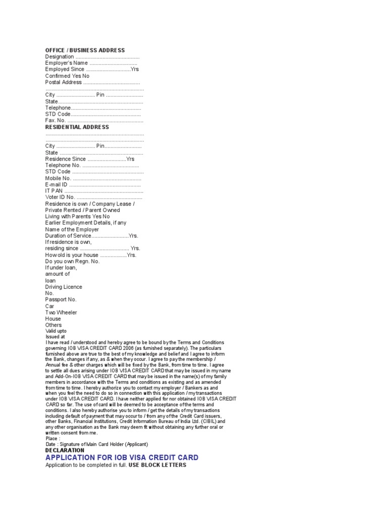 Visa Card1 | PDF | Visa Inc. | Credit Card