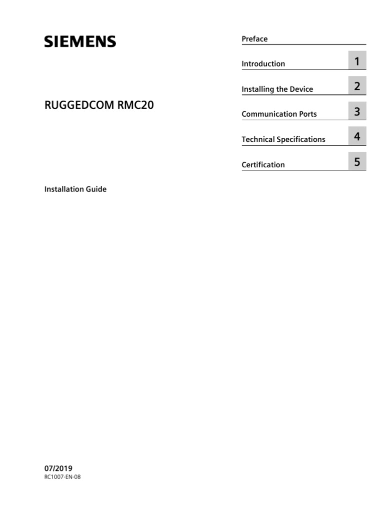 RMC20 Hardware-Installation-Guide EN | PDF | Network Topology | Duplex ...