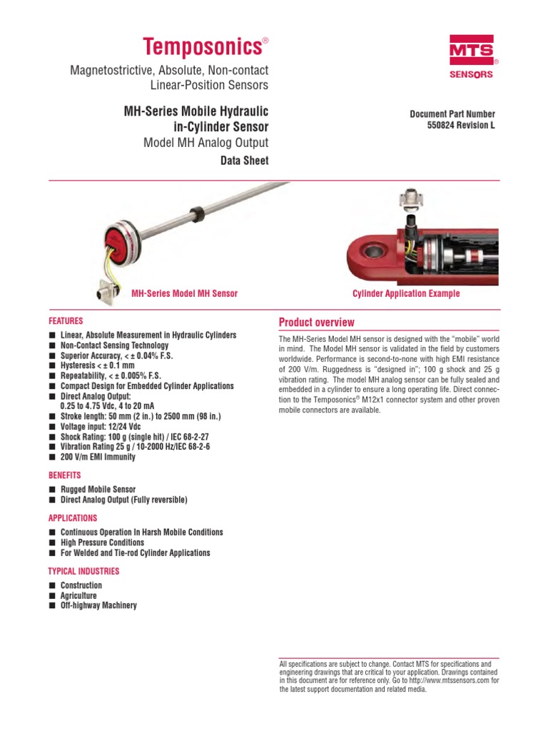 MH Series MH Data Sheet | PDF | Electrical Connector | Sensor