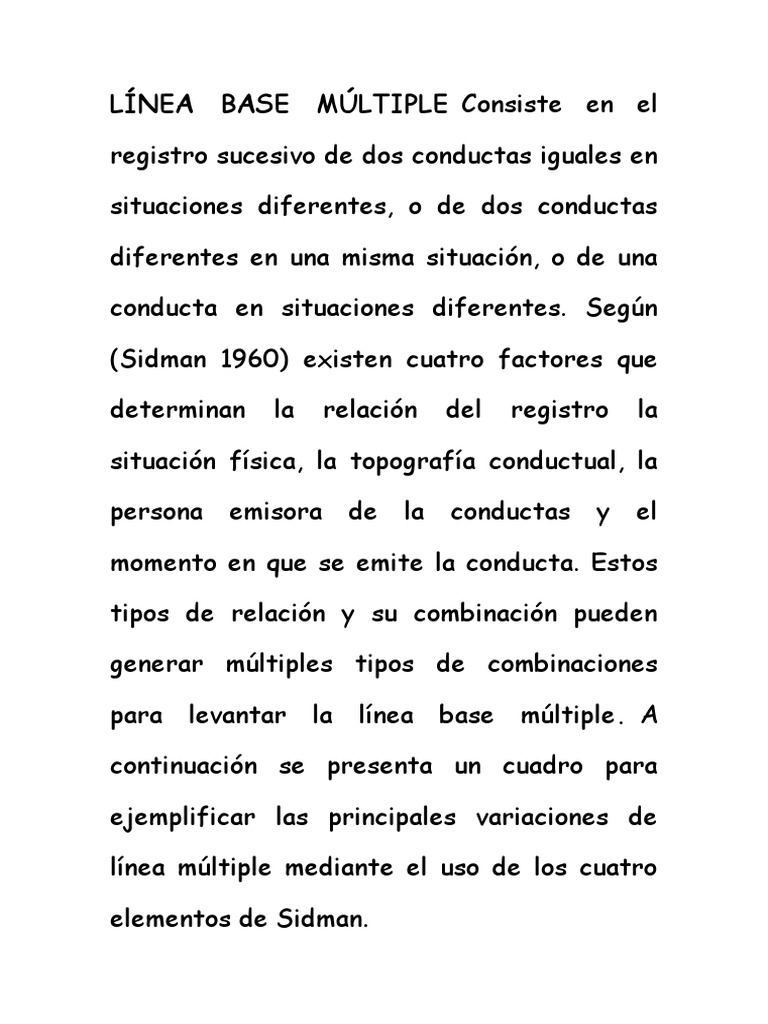Línea Base Múltiple | PDF
