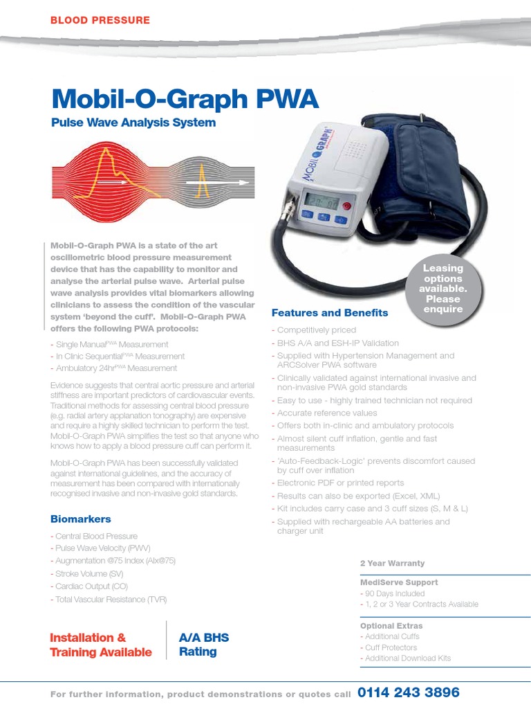 Mobil-O-Graph PWA Brochure PDF | PDF | Blood Pressure | Pulse