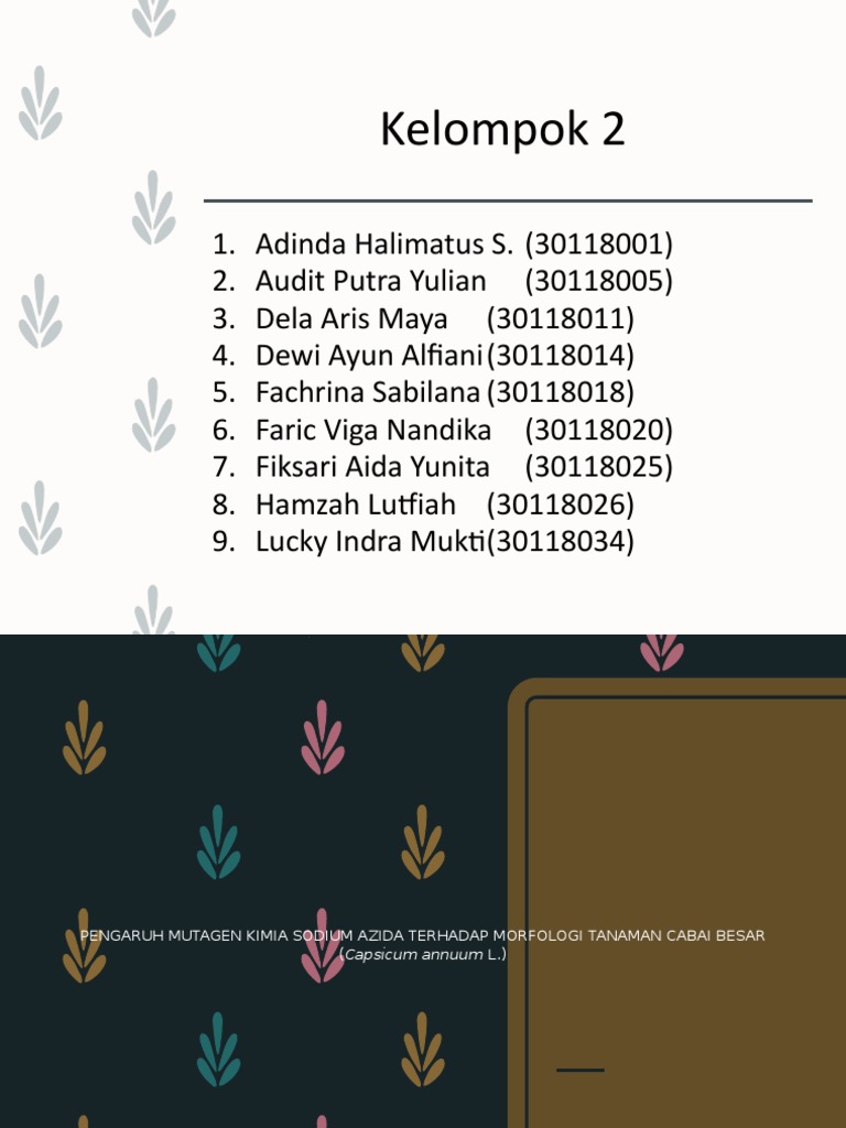 Pengaruh Sodium Azida pada Cabai Besar | PDF | Kesehatan Holistik ...
