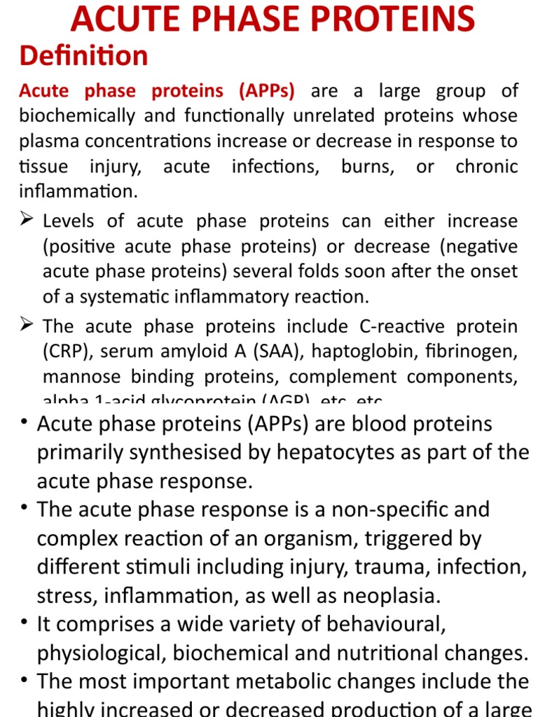 Understanding Acute Phase Proteins | PDF | Inflammation | Coagulation