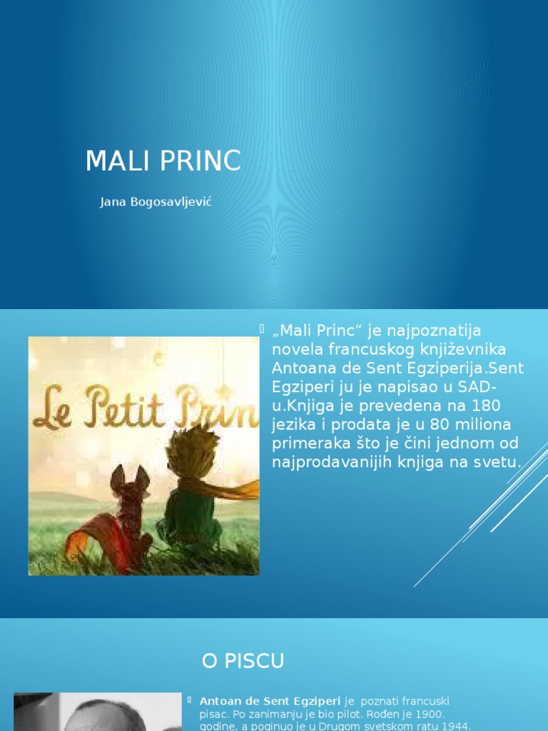Mali Princ (Prezentacija) | PDF