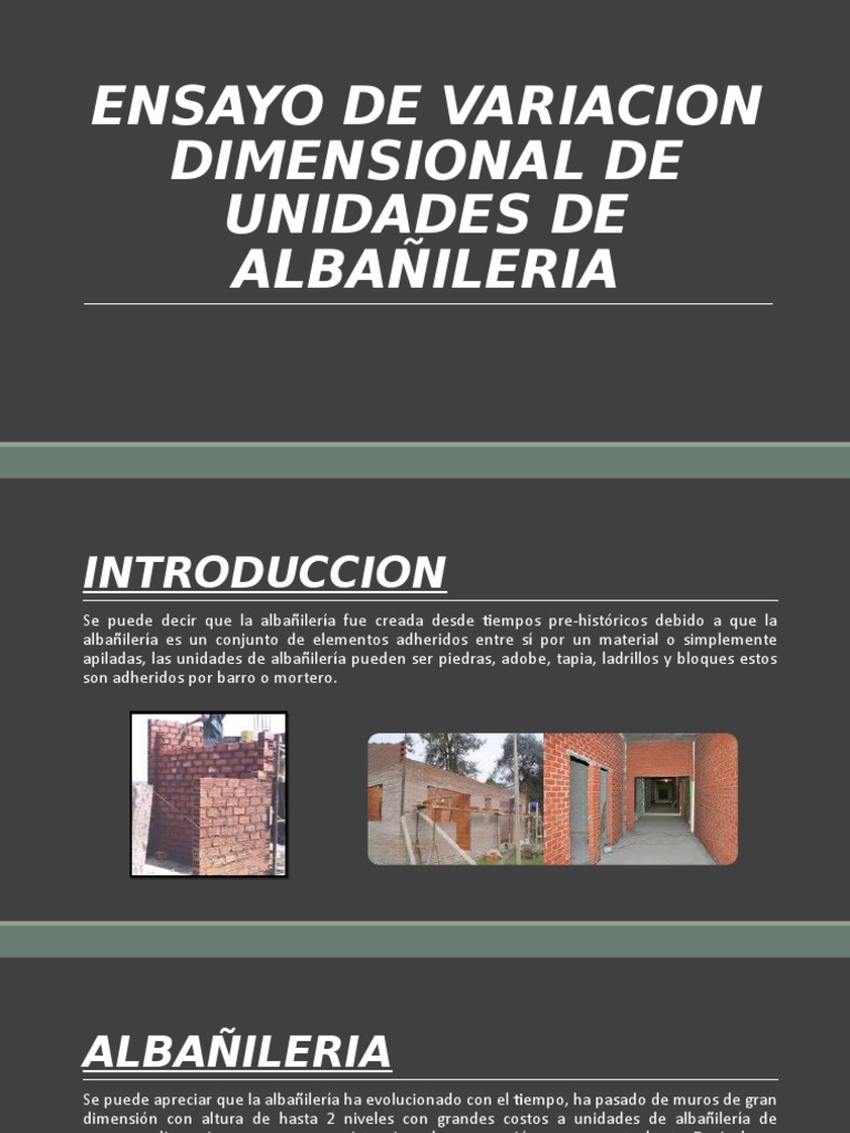 Ensayo de Variación Dimensional en Albañilería | PDF | Albañilería | Ladrillo