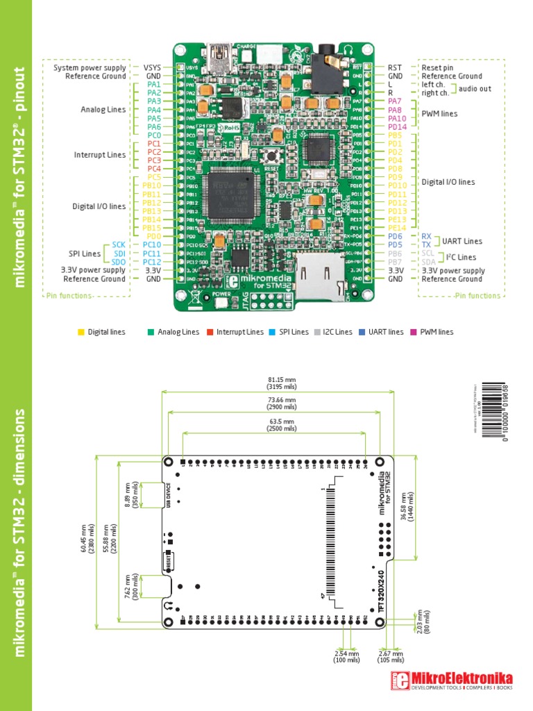 Mikromedia stm32 Pinout | PDF | Electronics | Computer Hardware