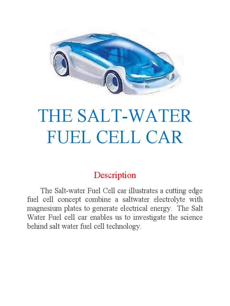 THE SALT Water Fuel Cell Car 1 | PDF | Fuel Cell | Fuels