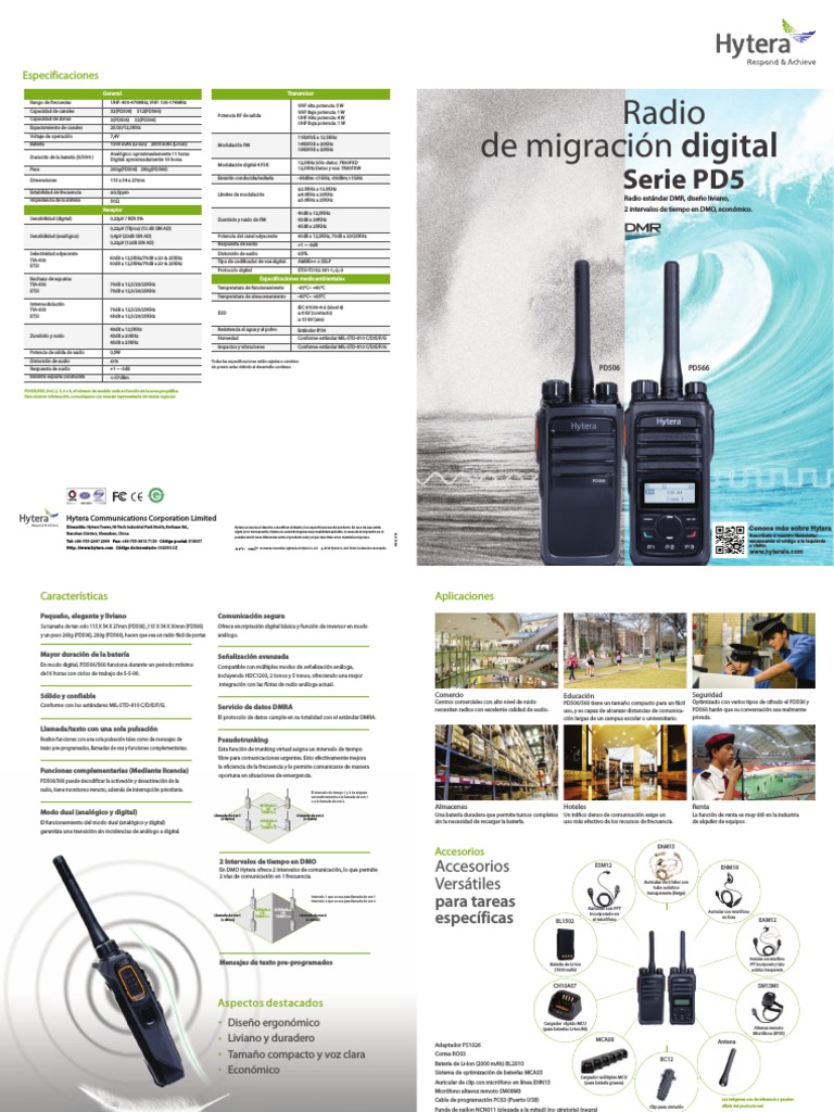 DMR PD506 | PDF | Micrófono | Modulación de frecuencia