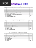 Comprehensive Nursing Procedure List | PDF | Surgery | Nursing