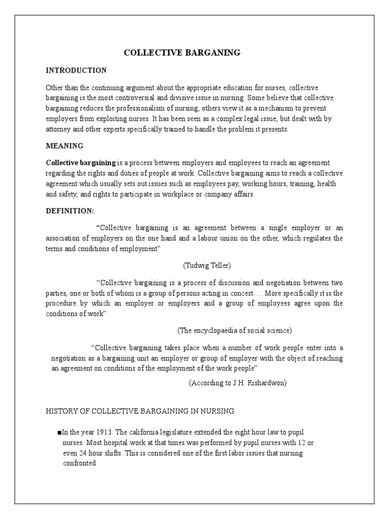 Collective Bargaining | PDF | Collective Bargaining | Employment