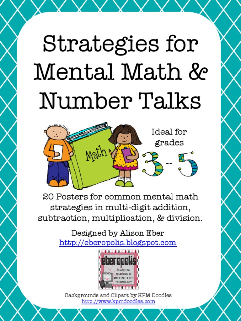 Mental Math Number Talk Strategies PDF | Download Free PDF | Division ...