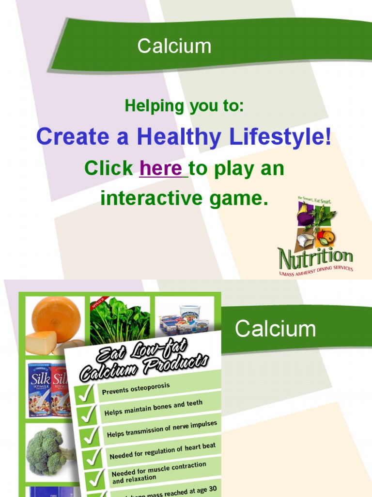 Calcium Power Point | PDF | Osteoporosis | Milk