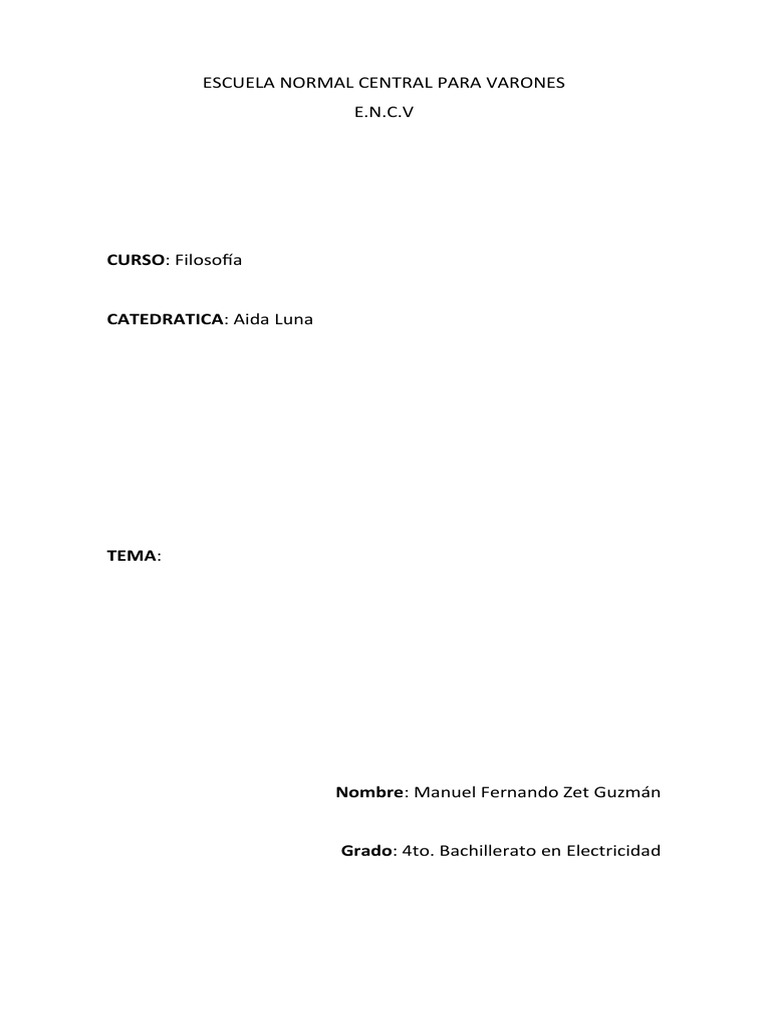 Escuela Normal Central para Varones - Caratula | PDF