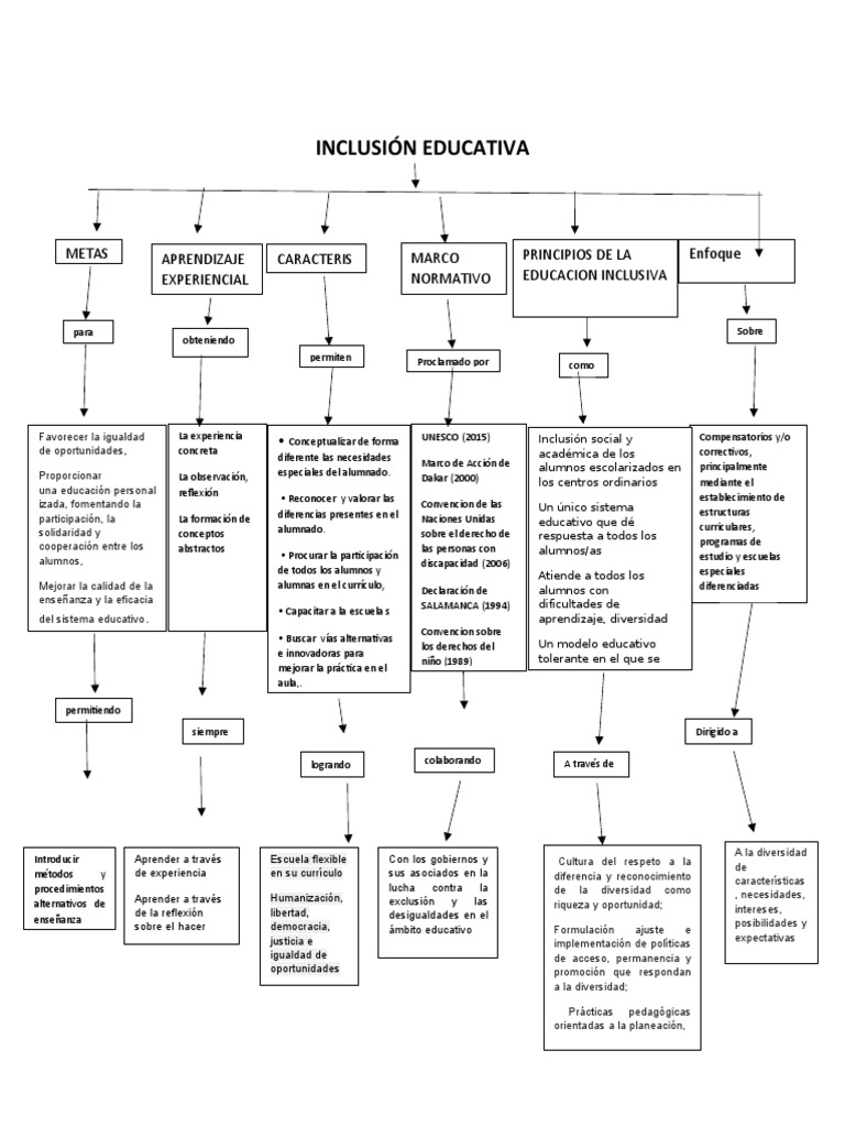 Mapa Conceptual Inclusion | PDF | Inclusión (Educación) | Plan de estudios