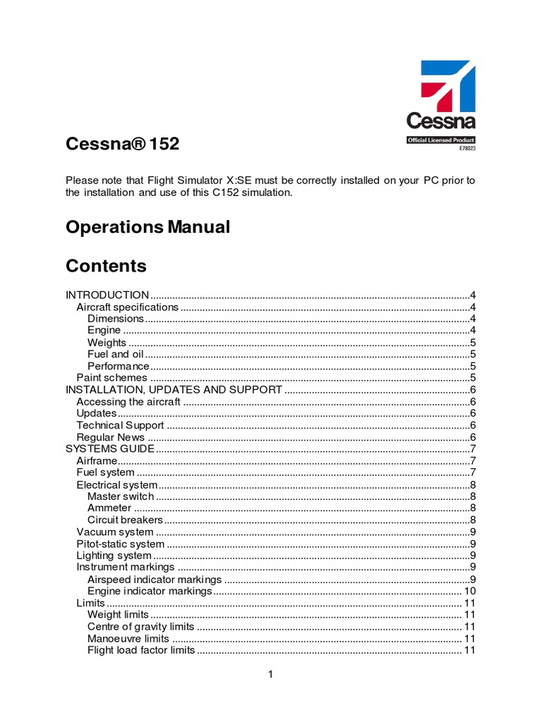 C152 Manual | PDF | Transponder (Aeronautics) | Flight Control Surfaces