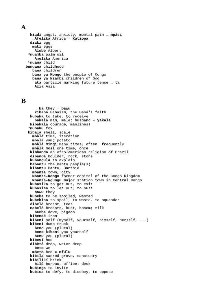 Kikongo Kituba | PDF | Religion & Spirituality