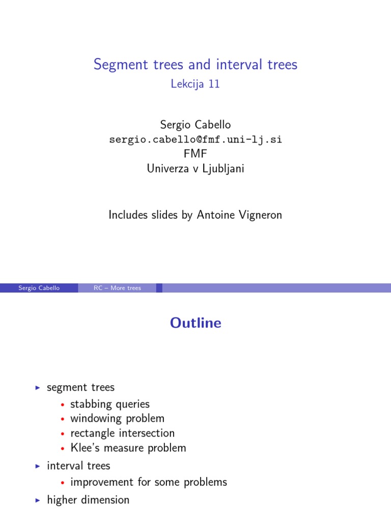 Segment Tree and Interval Tree | PDF | Information Retrieval | Algorithms And Data Structures
