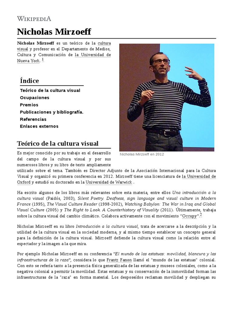 Nicholas Mirzoeff | PDF | Educación avanzada