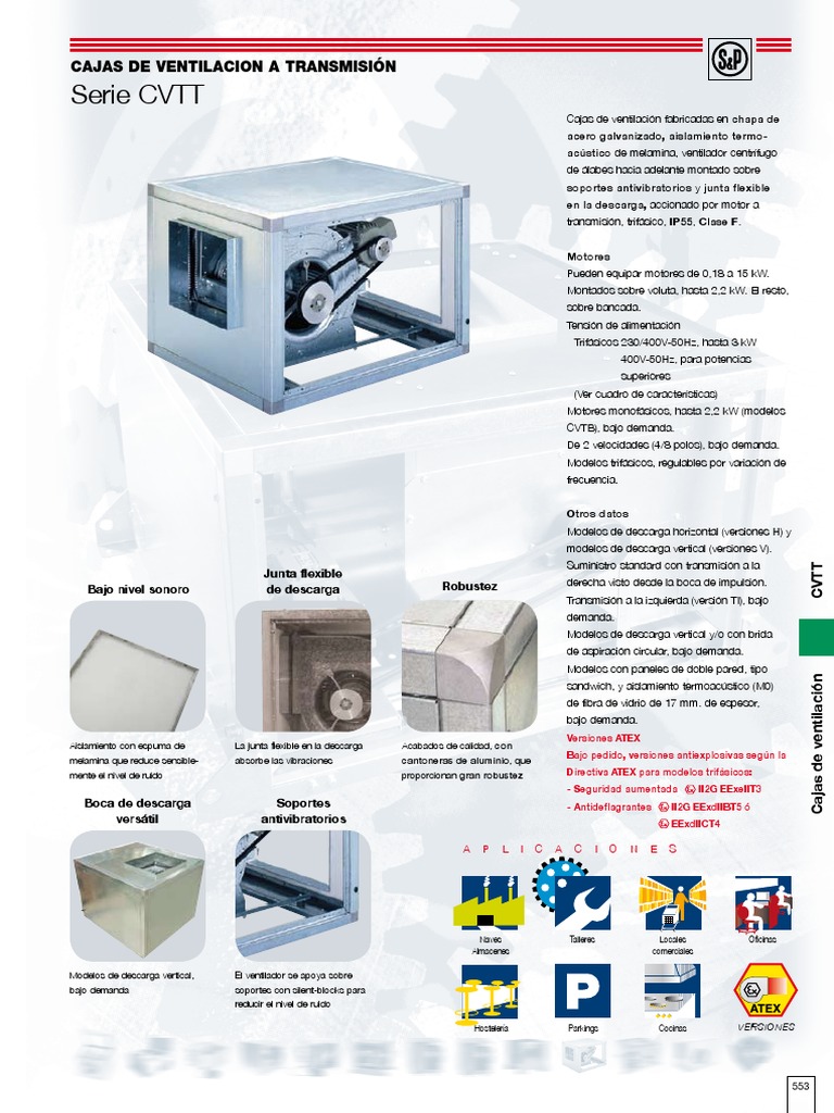 Cajas de Ventilación CVTT: Eficiencia y Silencio | PDF | Física ...