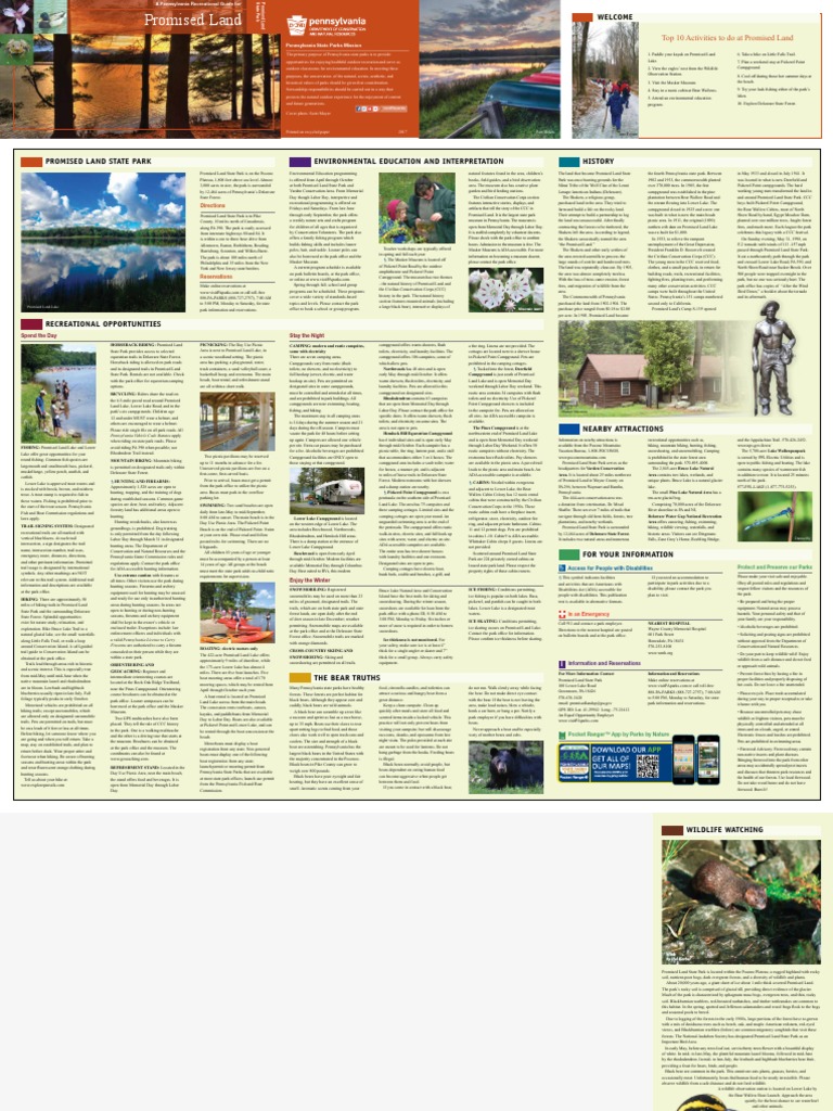 Promised Land State Park PDF | PDF | Campsite | Camping