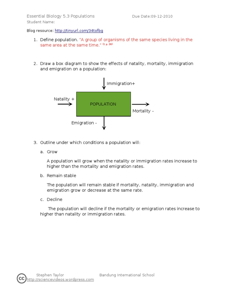 Population Dynamics in Biology | PDF | Birth Rate | Resource