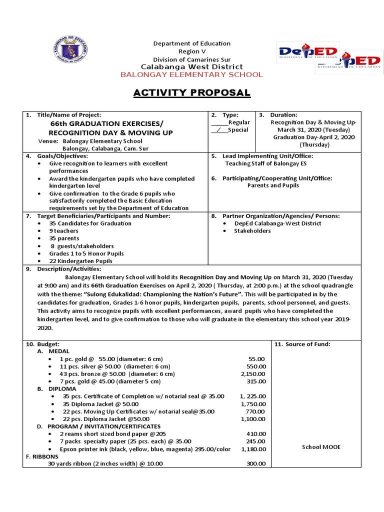 Proposal-Graduation 2019 | PDF | Learning | Behavior Modification