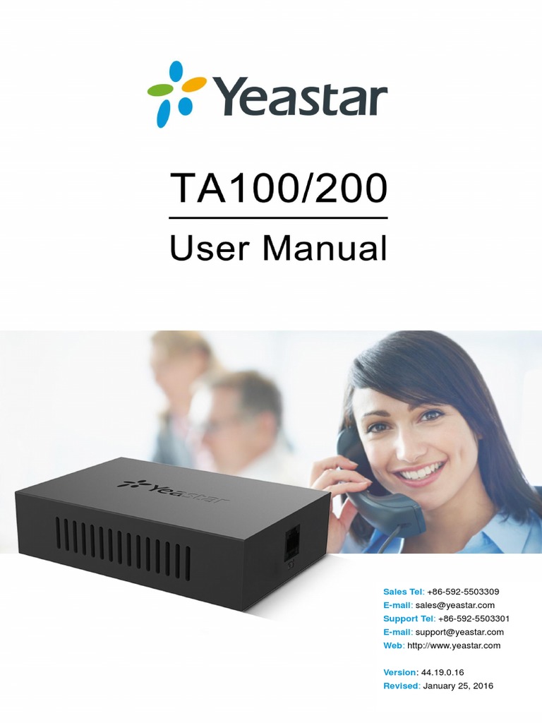 Yeastar TA100&TA200 User Manual en PDF | PDF | Session Initiation Protocol | Ip Address