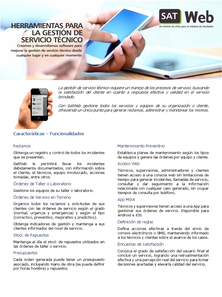 Presentación SatWeb PDF | PDF | Aplicación movil | Software