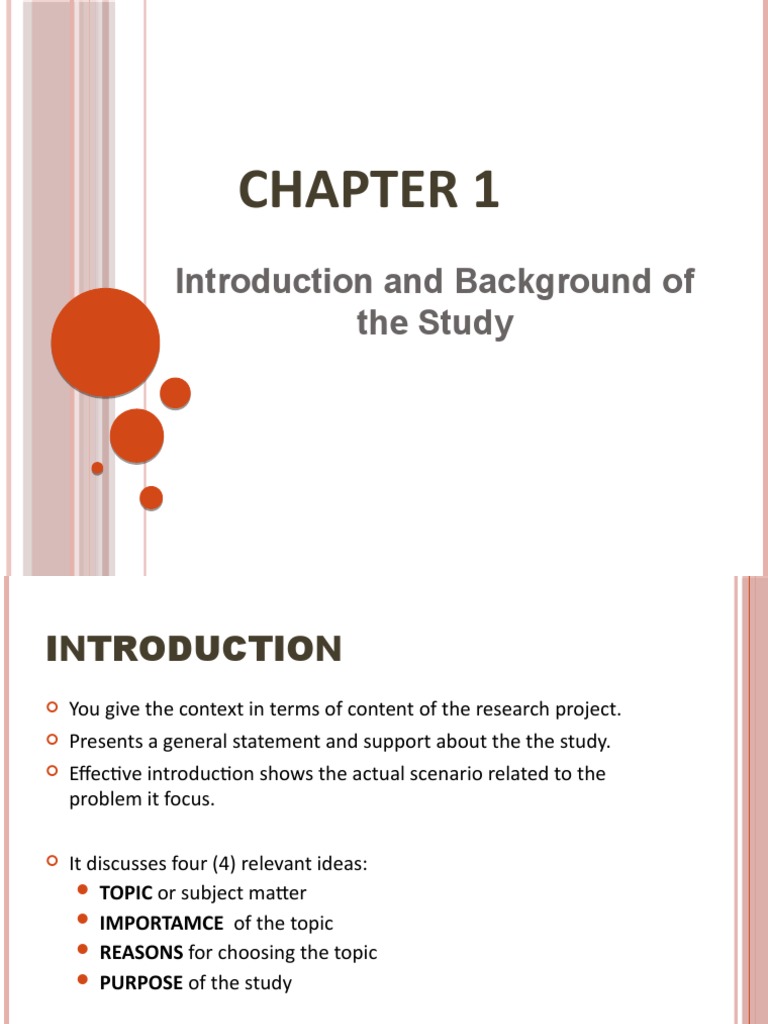 Introduction and Background of The Study | PDF | Hypothesis | Logic