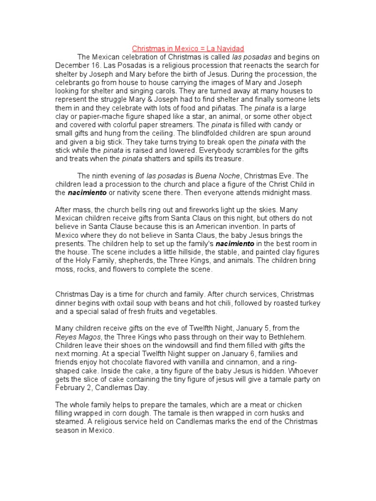 Mexican Christmas Traditions | PDF | December Observances | Christmas
