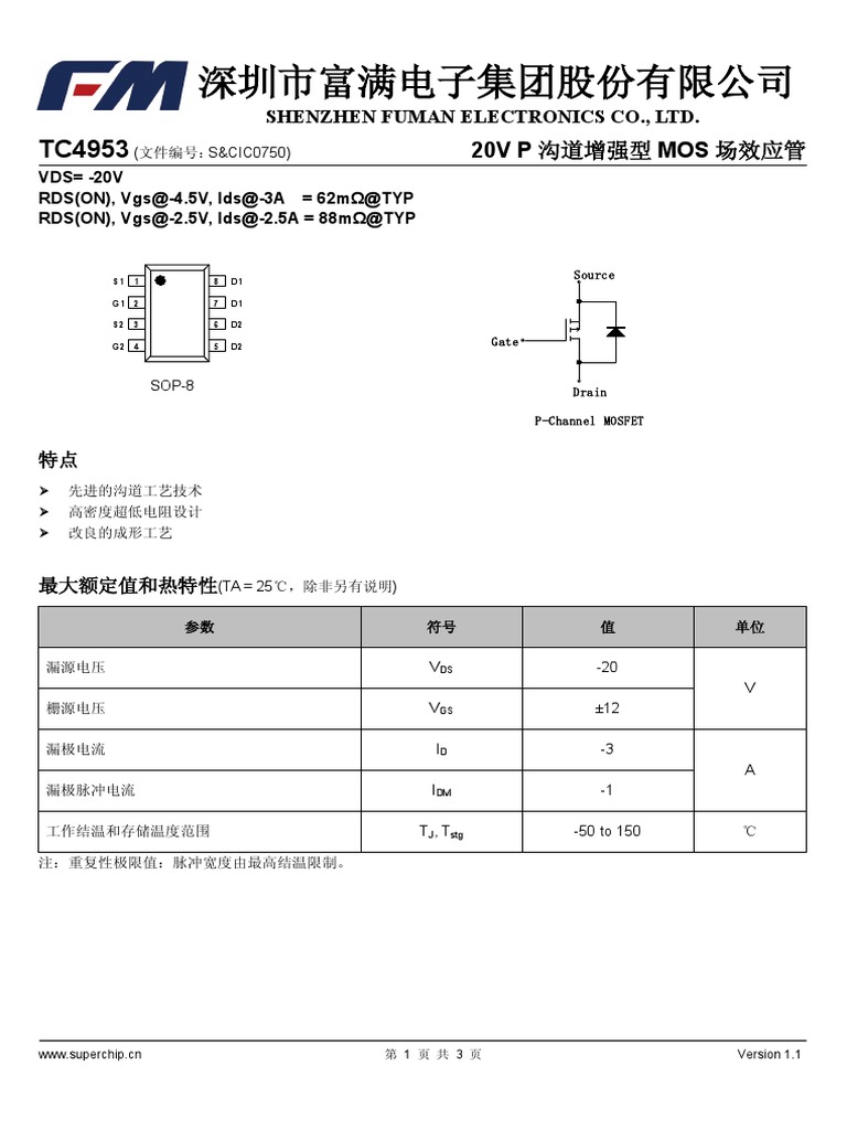 TC4953 Datasheet | PDF