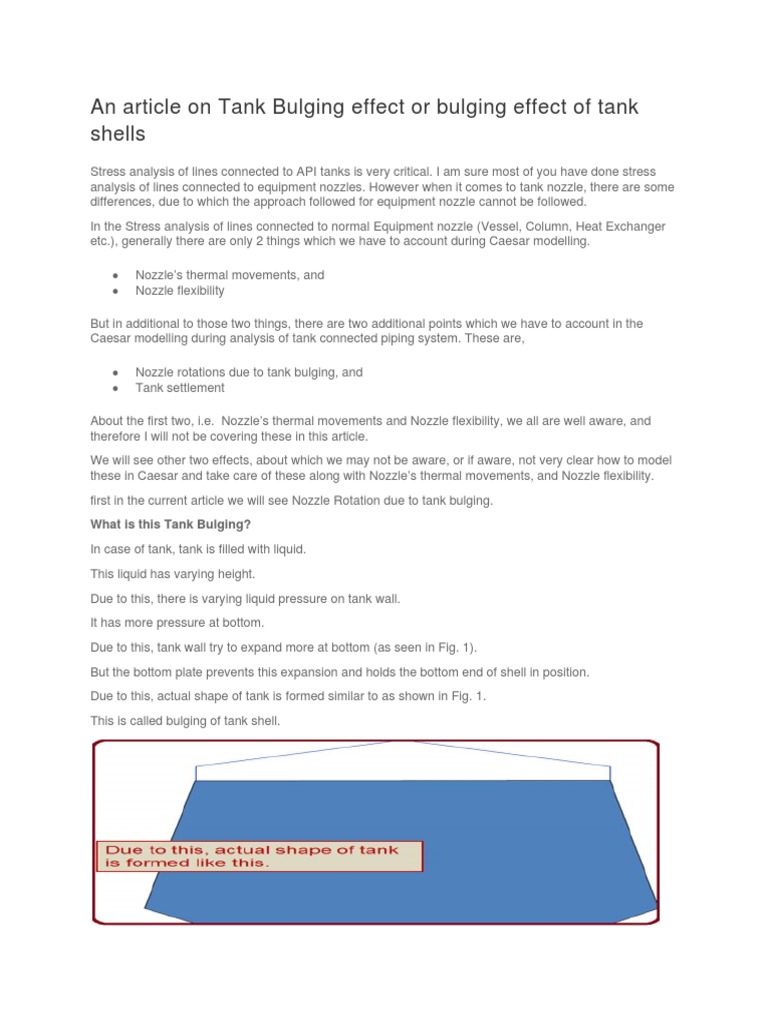 An Article On Tank Bulging Effect or Bulging Effect of Tank Shells ...