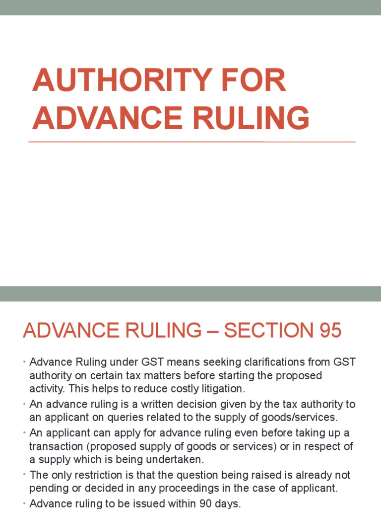 Authority For Advance Ruling | PDF | Value Added Tax | Taxes