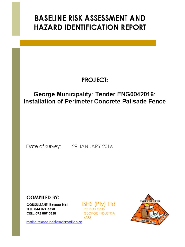 RISK ASSESSMENT REPORT - George Municipality - Tender ENG0042016 ...
