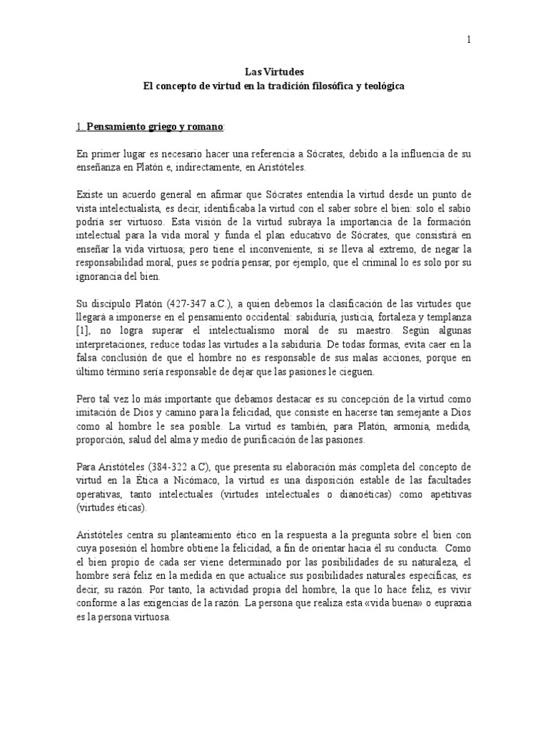Introduccion Las Virtudes | PDF | Aristóteles | Sócrates