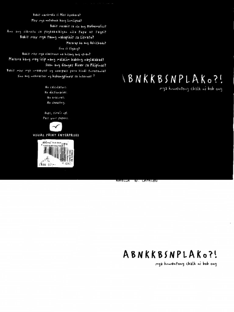 ABNKKBSNPLAKo - Mga Kwentong Chalk Ni Bob Ong PDFDrive PDF | PDF