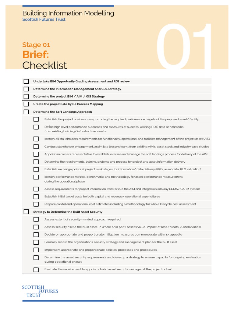 BIM Level 2 Checklist - Scottish Futures Trust PDF | PDF | Building ...