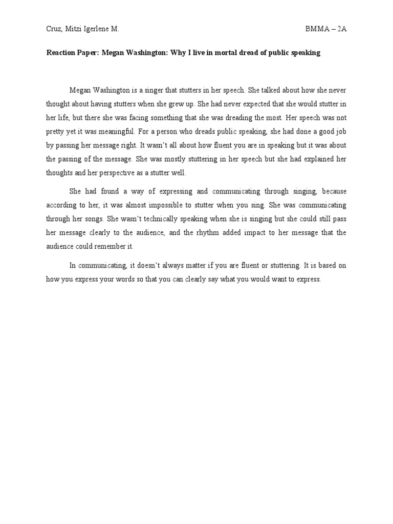 Reation Paper Langitngit NG Papag | PDF | Stuttering | Suffering