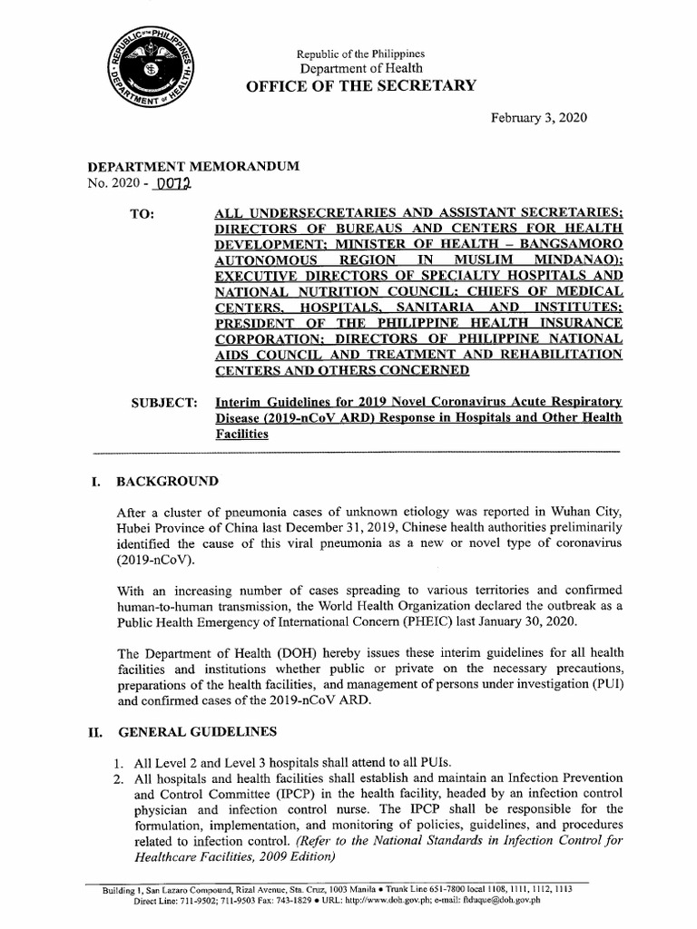 DOH-Interim-Guidelines Covid-19 Hospitals-and-other-Health-Facilities ...