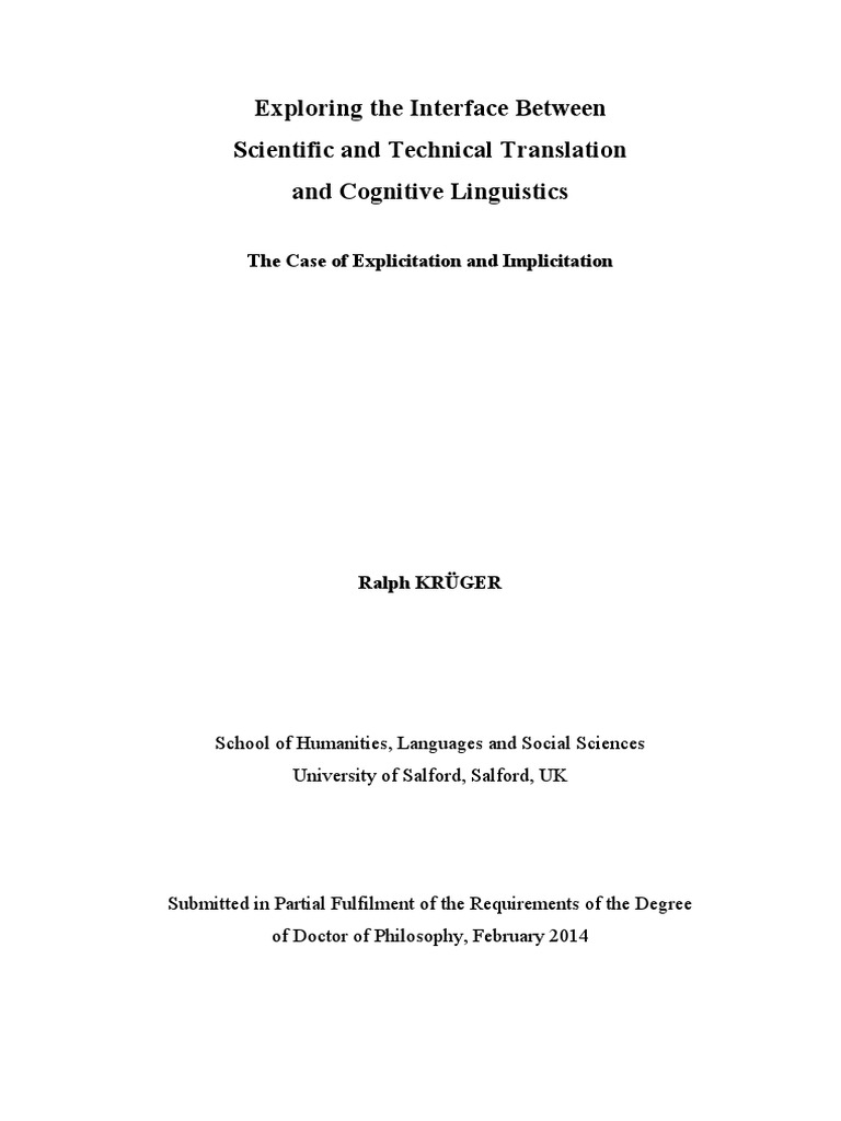 PHD - Thesis Implicitation PDF | PDF | Linguistics | Conceptual Model