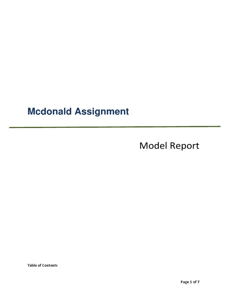 Mcdonald Solution | PDF | Data Set | Data Analysis