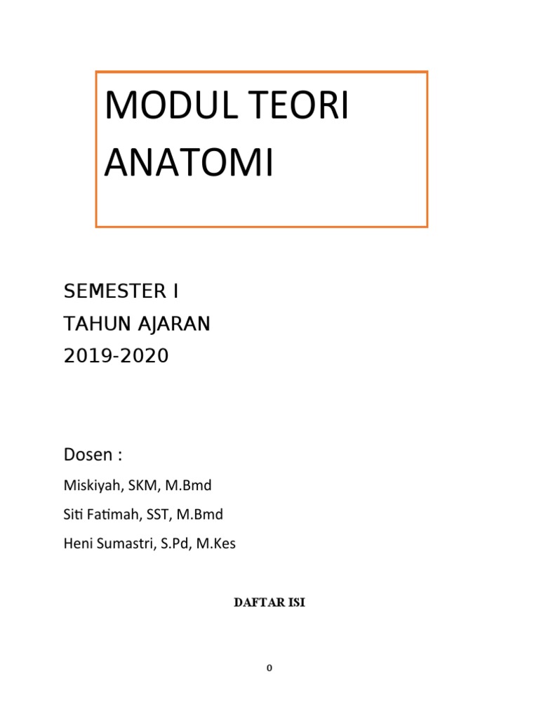 ANATOMY MODULE: AN INTRODUCTION TO HUMAN ANATOMY | PDF