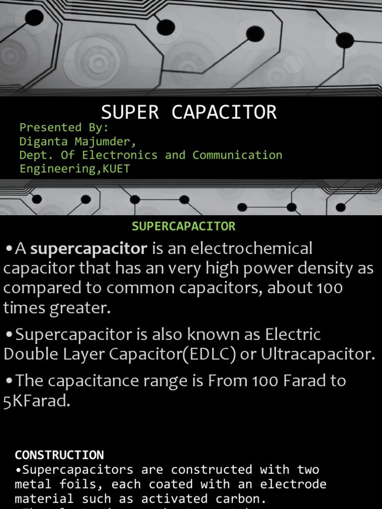 Super Capacitor | PDF | Capacitor | Components