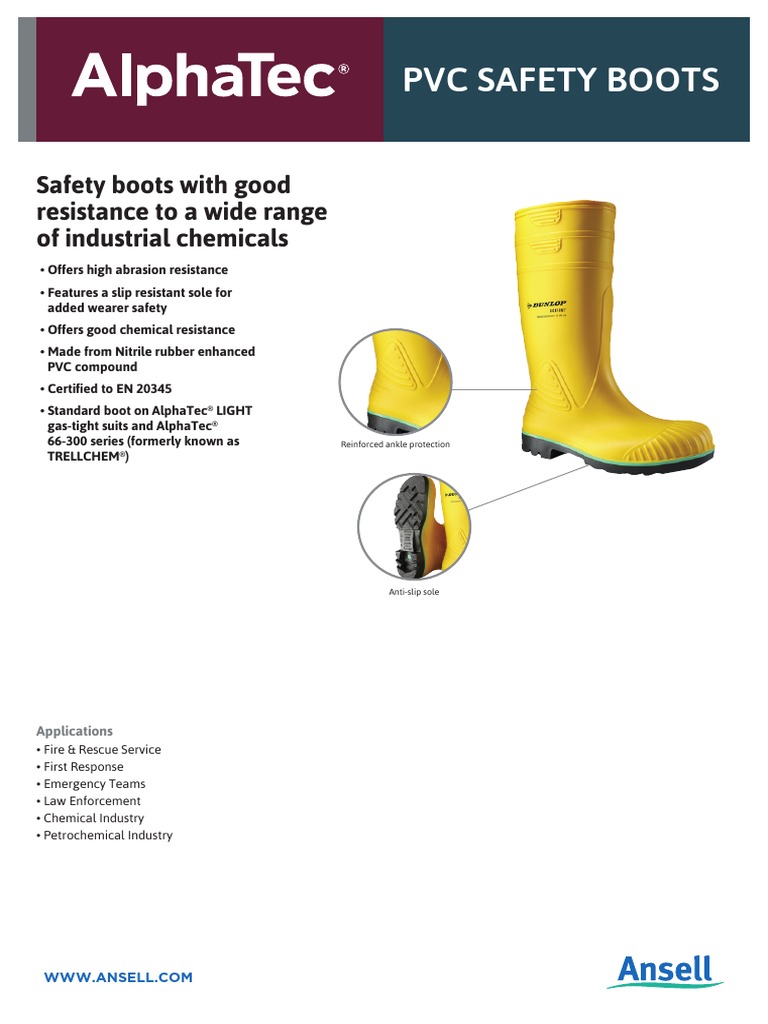 PDS PVC Safety Boots 2002 PDF | PDF | Polyvinyl Chloride | Materials
