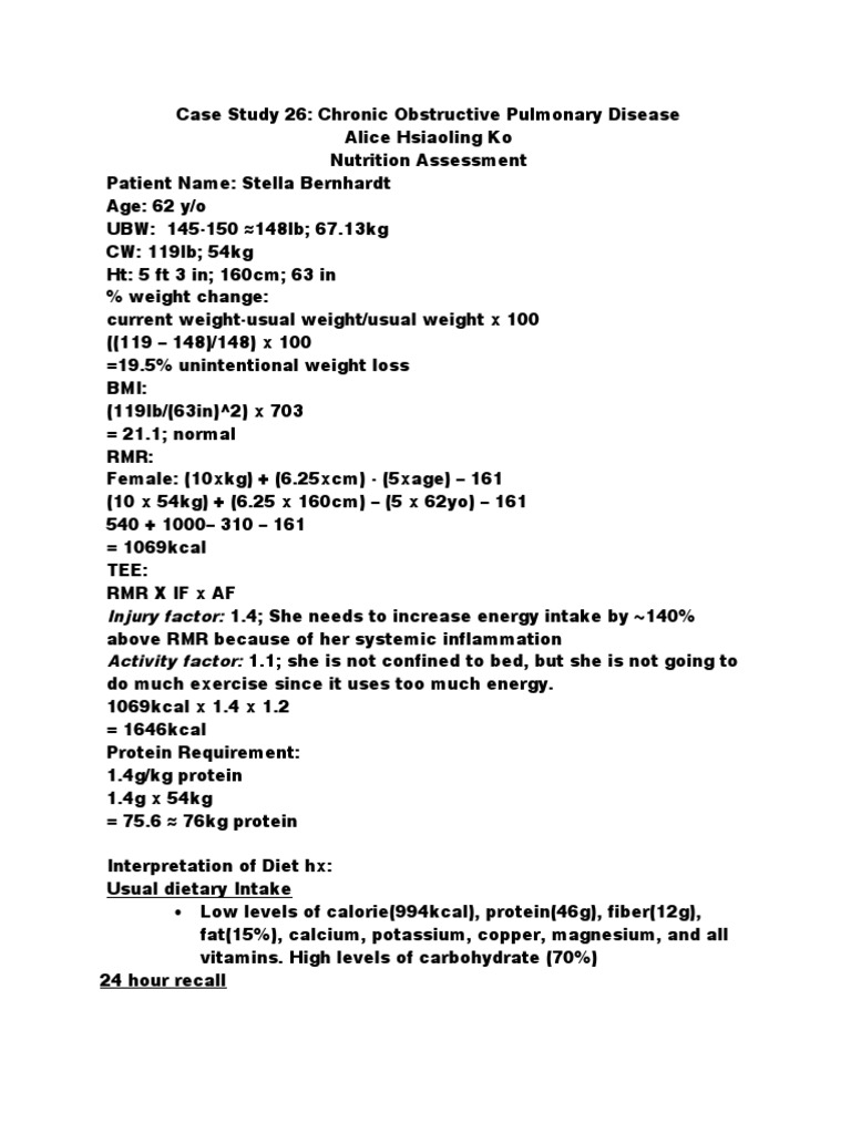 COPD Case Study | Download Free PDF | Chronic Obstructive Pulmonary ...